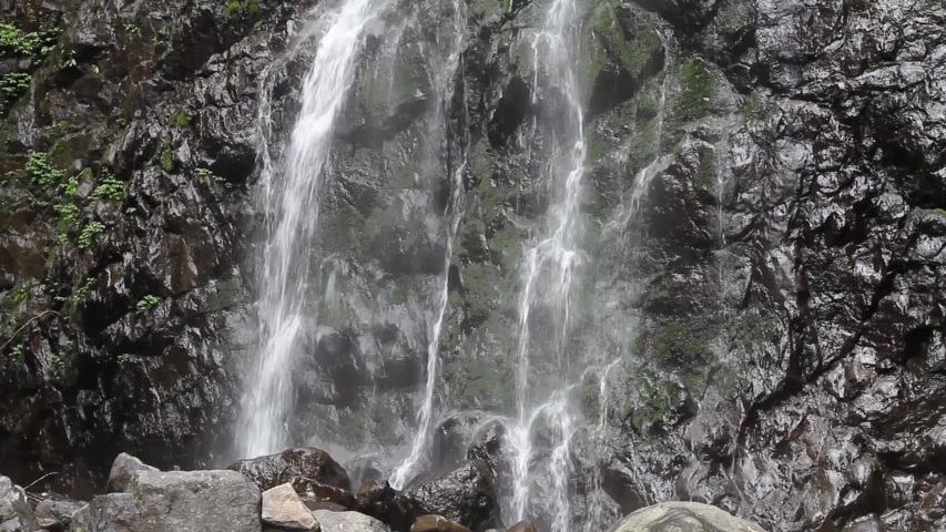 Beautifull Real Waterfall with Rocks Stock Footage Video (100% Royalty ...