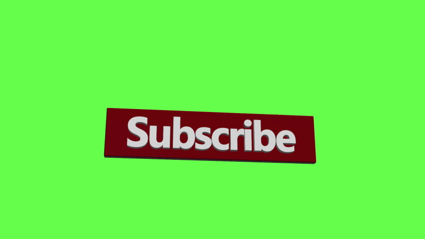 green screen subscribe button animation be Stock Footage Video (100% ...