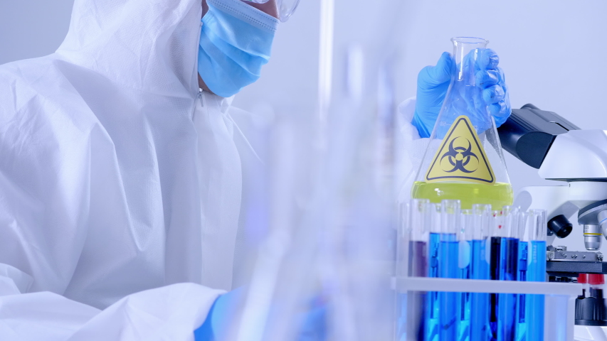 Scientist in Ppe Suite Doing Stock Footage Video (100% Royalty-free ...