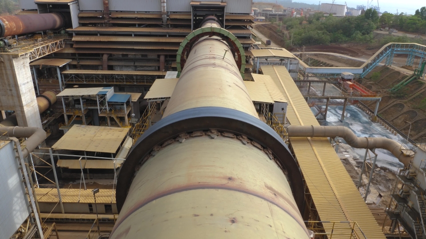 Rotary Kiln Equipment in Operation Stock Footage Video (100% Royalty ...