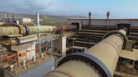 Rotary Kiln Equipment Operation Rotary Kilnelectric Stock Footage Video ...