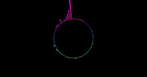 4k Animation Circle Color Reactive Audio Stock Footage Video (100% ...