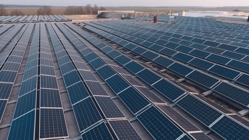 Huge Solar Farm On the Stock Footage Video (100% Royalty-free ...