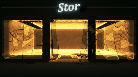 Broken store front Stock Video Footage - 4K and HD Video Clips ...
