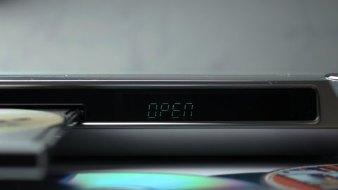 Dvd Player Display Eject Tray Insert Stockvideoklipp (helt royaltyfria ...