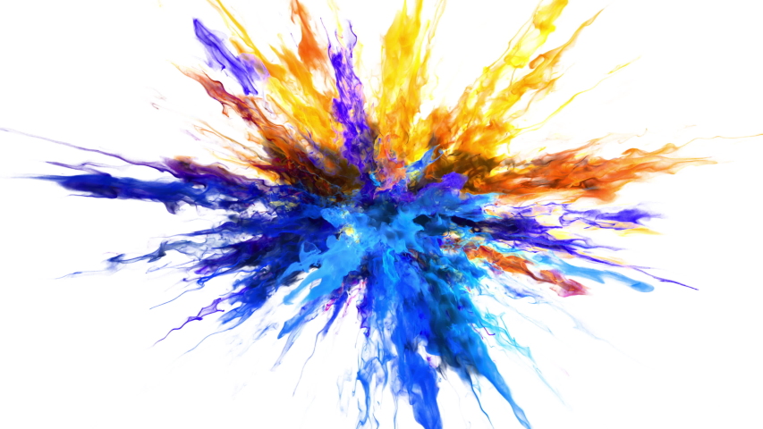 color burst - orange blue colorful Stock Footage Video (100% Royalty ...