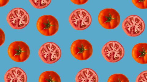 Tomatoes Moving Motion Green Background Stock Footage Video (100% ...