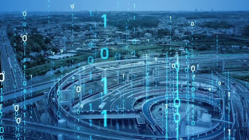 Digital Transformation Concept. Transportation and Stock Footage Video ...