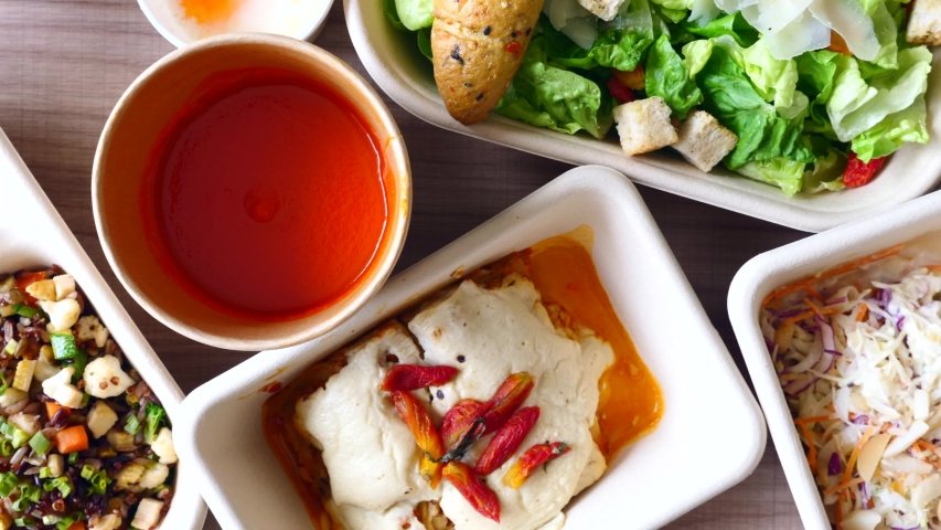 Tasty Delicious Food Served with 스톡 동영상 비디오(100% 로열티 프리) 1054319996 ...