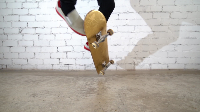 Skateboarder Performing Skateboard Trick - Stock Footage Video (100% ...