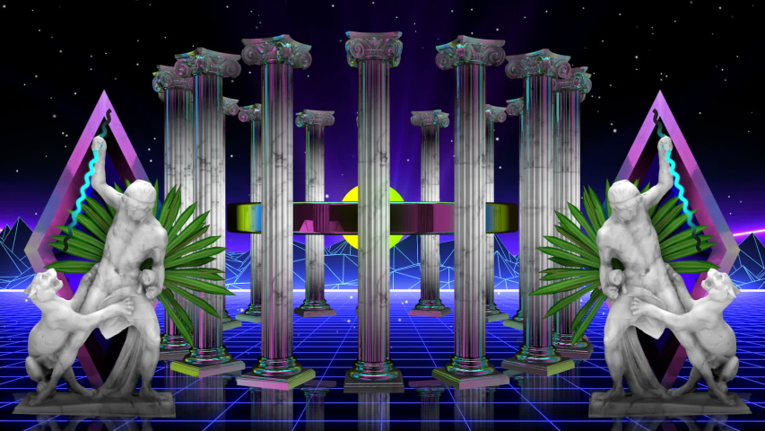 vaporwave vision visual aesthetic this vj Stock Footage Video (100% ...