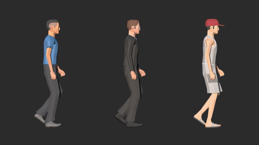 character man walking looping animation alpha Stock Footage Video (100% ...