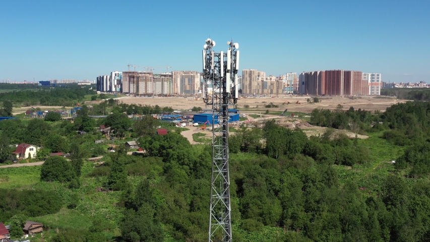 Cellular Gsm Tower with 4g, Stock Footage Video (100% Royalty-free ...
