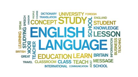 4k English Language Animated Tag Word Stock Footage Video (100% Royalty ...