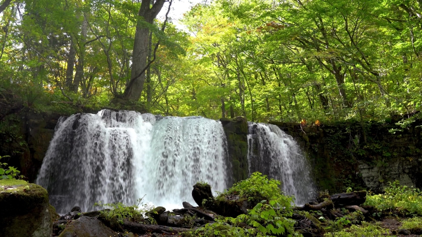 Choshi Otaki Falls in Oirase Stock Footage Video (100% Royalty-free ...
