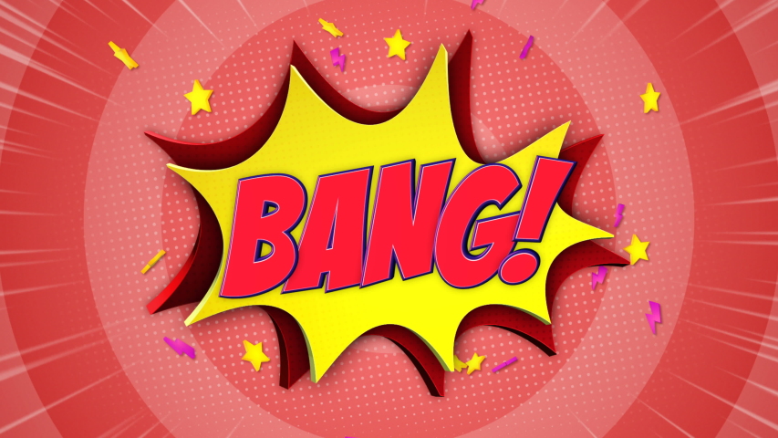Bang Comic Text and Speech Stock Footage Video (100% Royalty-free ...