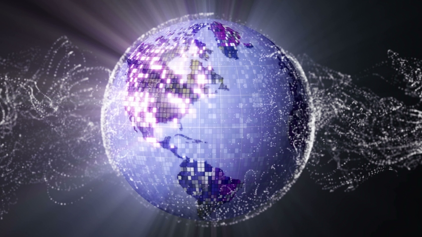 earth disco ball animation rendu arrière-plan : vidéo de stock (100 % ...