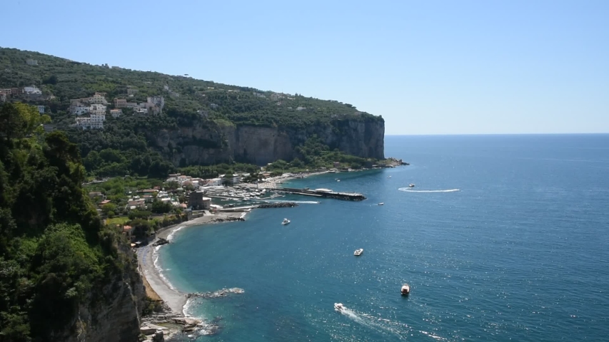 view seiano beach province naples italy Stock Footage Video (100% ...