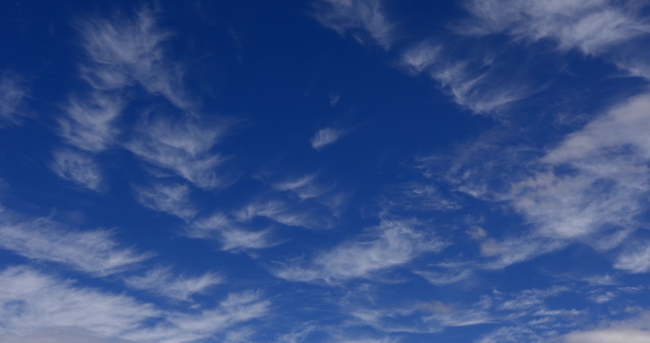 Cloud patterns in partly cloudy sky image - Free stock photo - Public ...