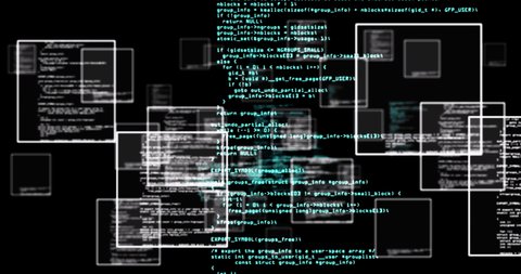 Animation Data Floating Frames Processing On Stock Footage Video (100% ...