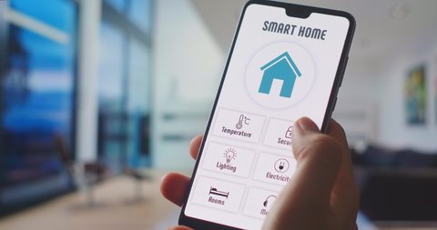 Home Automation Remote Control Internet Things Stock Footage Video (100 ...