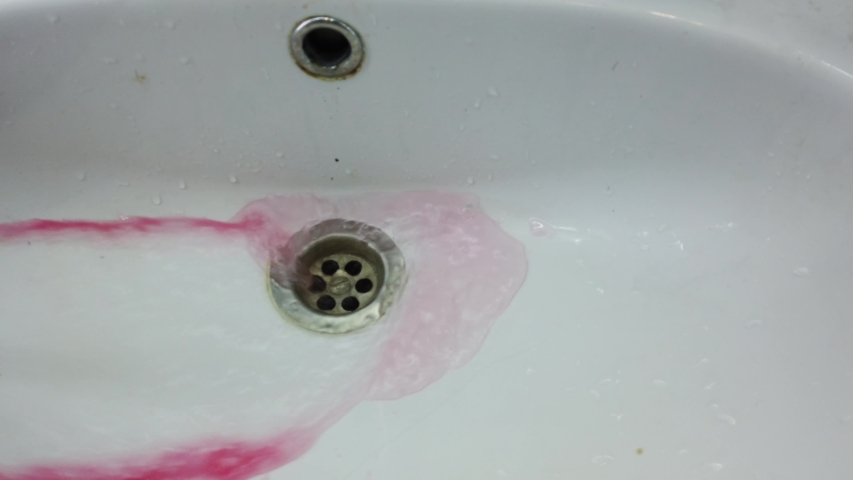 blood sink trickling into plug hole Stock Footage Video (100% Royalty ...