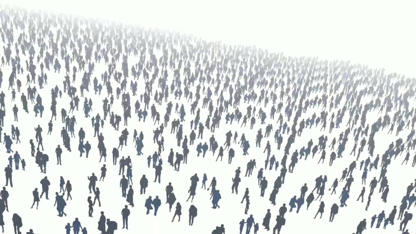 Group People Walking White Background Stock Video Footage - 4K and HD ...