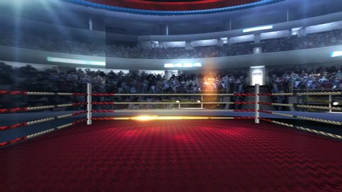Boxing Ring Virtual Studio Set Stock Footage Video (100% Royalty-free ...