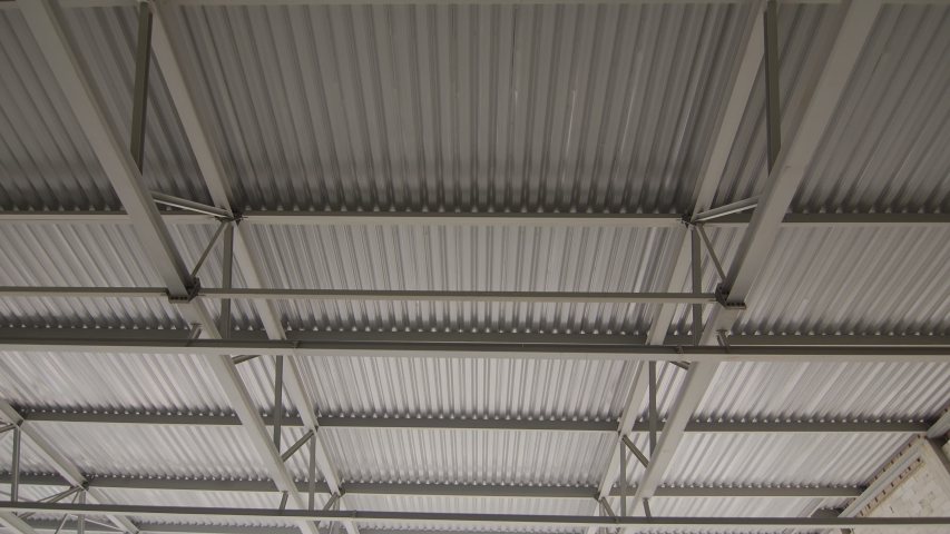 Ceiling of Metal Construction of Stock Footage Video (100% Royalty-free ...