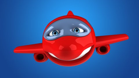 Red Cartoon Airplane Muzzle Sky Vector Stock Vector (Royalty Free ...