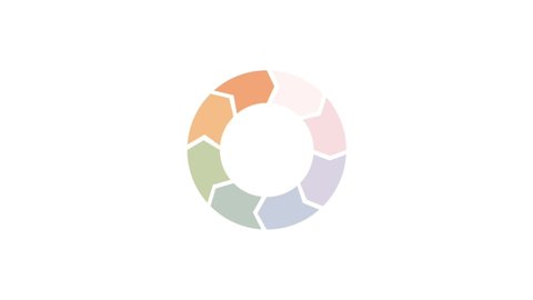 two paper colorful circles - spinning Stock Footage Video (100% Royalty ...