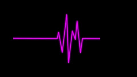 Animated Purple Pulse Icon On Black Stock Footage Video (100% Royalty ...