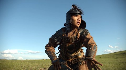 Confused Mongolian Warrior Steppe Stock Footage Video (100% Royalty ...