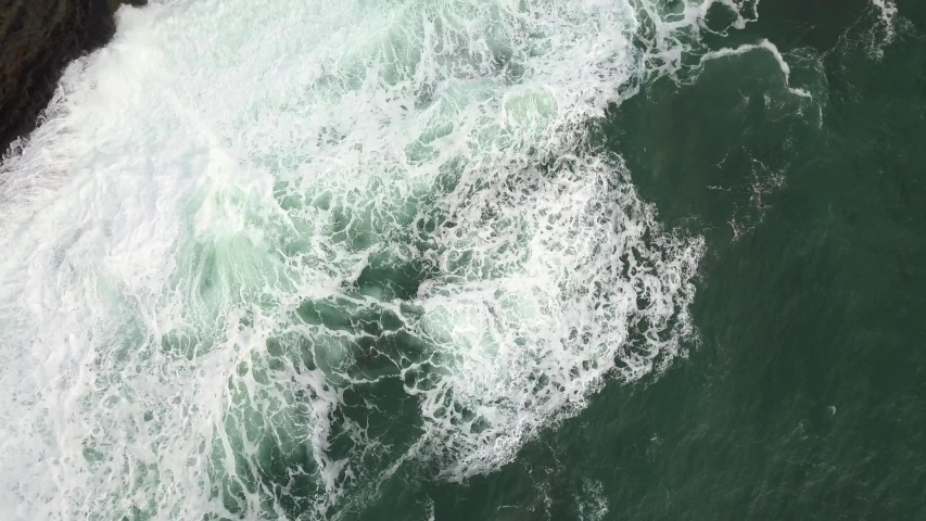 Ireland Windy Ocean Waves Aerial Stock Footage Video (100% Royalty-free ...