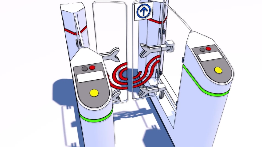 subway sketch animation | 3d turnstile Stock Footage Video (100% ...