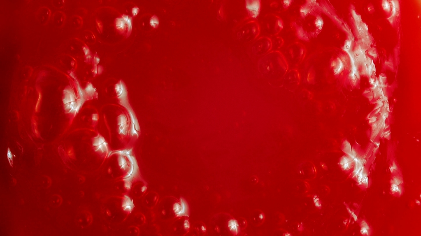 shooting red oozing bubbles close-up Stock Footage Video (100% Royalty ...