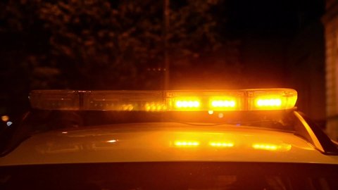 Flashing Yellow Lights On Emergency Vehicle Stock Footage Video (100% ...