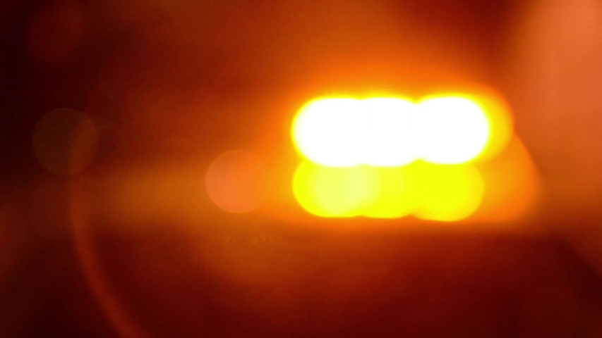 flashing yellow lights on emergency vehicle Stock Footage Video (100% ...