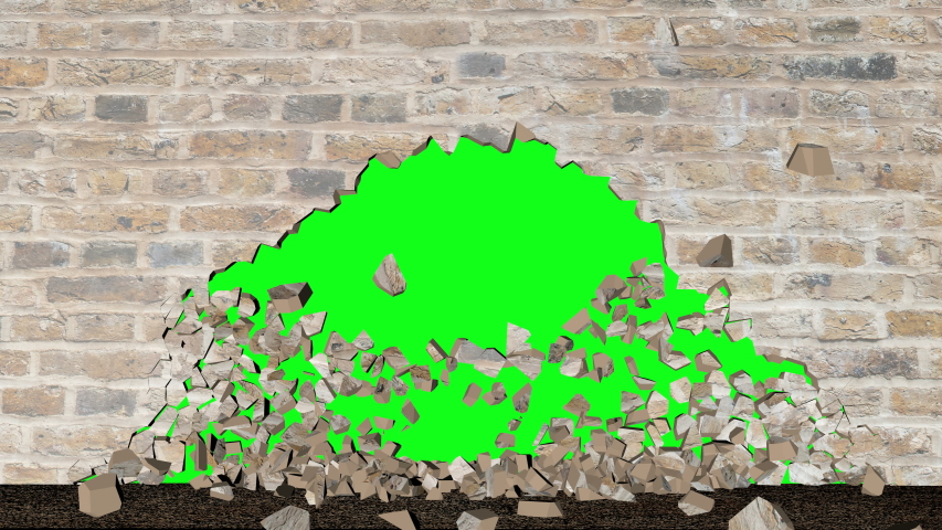 4k Brick Wall Explosion Animation Stock Footage Video (100% Royalty ...