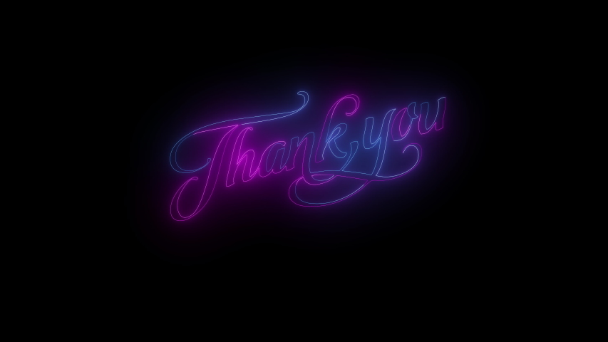 thank you neon sign fluorescent light Stock Footage Video (100% Royalty ...