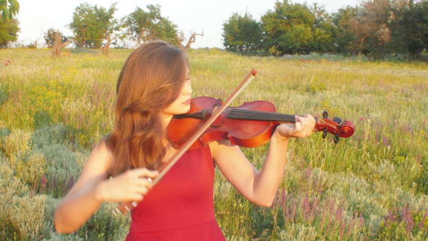 Violinist playing at sunset image - Free stock photo - Public Domain ...