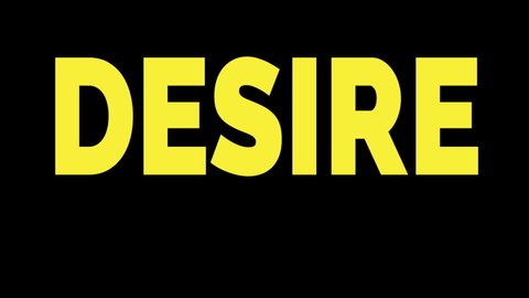 Desire Animated Words Kinetic Typography Stock Footage Video (100% ...