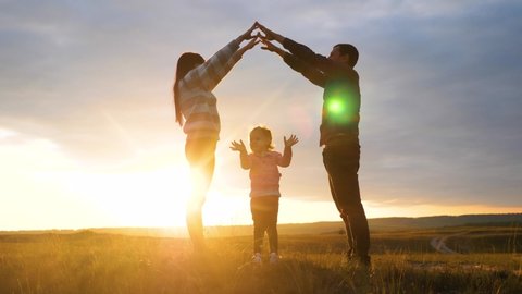 Happy Family Teamwork Adult Parents Small Stock Footage Video (100% ...