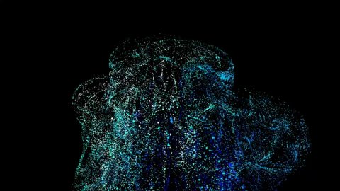 3d Fluid Particles Liquid Particles Abstract Stock Footage Video (100% ...