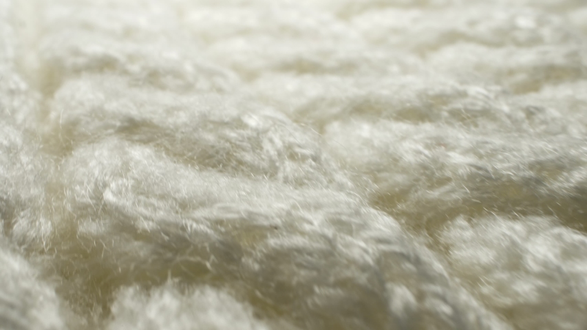 macro textile background white wool knit Stock Footage Video (100% ...