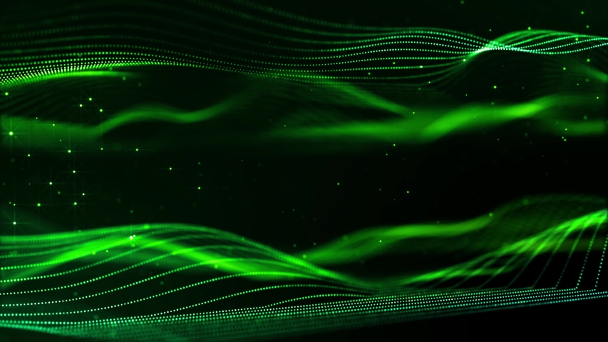 4k looped sci-fi green background bokeh Stock Footage Video (100% ...