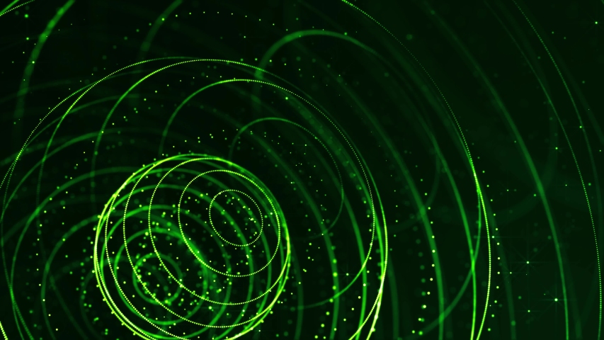 4k looped sci-fi green background bokeh Stock Footage Video (100% ...