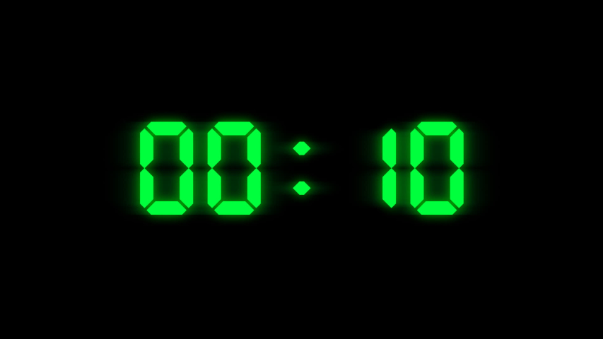 green countdown transparent background Stock Footage Video (100% ...