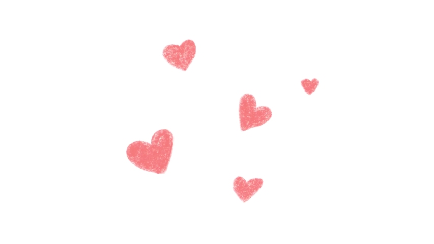 hand drawn exploding hearts animation loops Stock Footage Video (100% ...