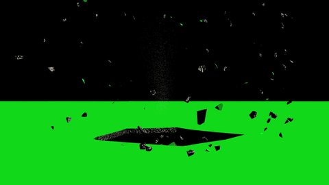 4k Ground Destruction Animation Chroma Keyunderground Stock Footage ...